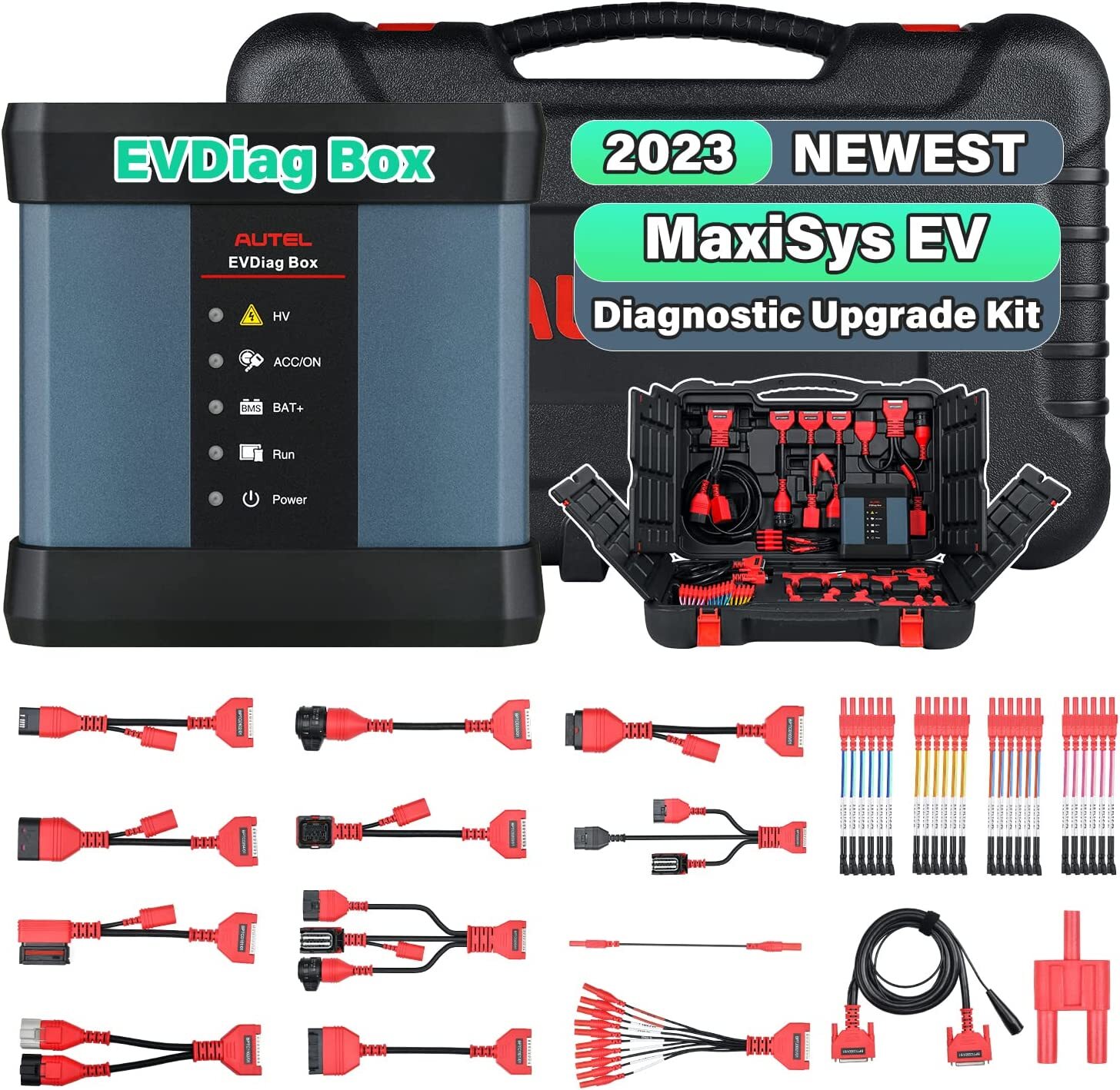 Autel Maxisys EV Diagnostics Upgrade Kit, EVDiag Box & Adapters for ...