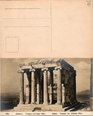 Temple Athena Nike Acropolis Athens Greece Postcard Pre-1907 NPG ...