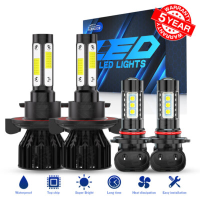 For 2005-2019 Ford F250 F350 F450 Super Duty - 4X LED Headlights Fog ...