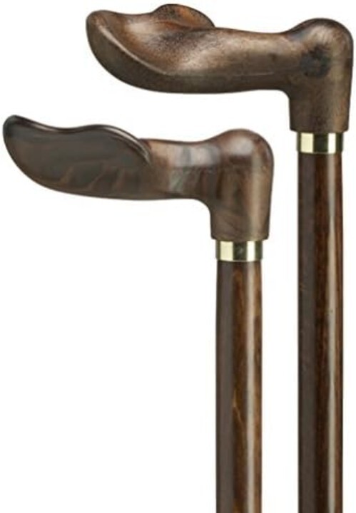 Right Hand Palm Grip Walnut Walking Cane with Walnut … - Gem