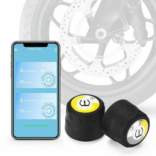 Motorbike Wireless TPMS Tyre Pressure Monitor System APP Display iOS ...