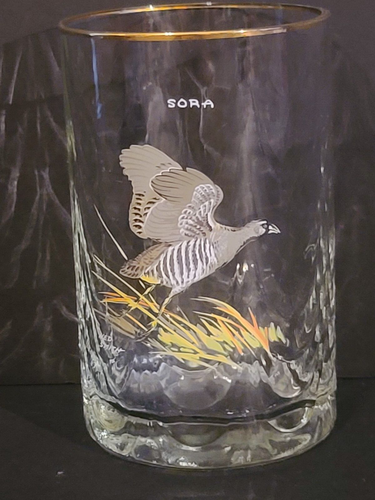 NED SMITH Glass Highball Drinking BIRD HUNTING Sora Pheasant Grouse ...