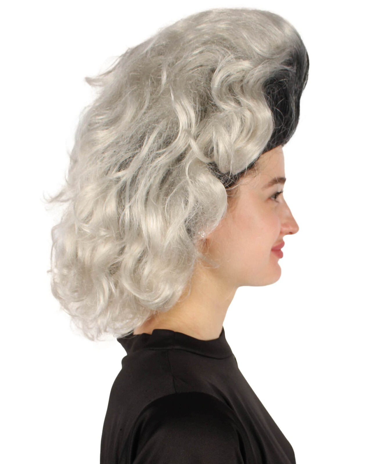Adult Unisex Drag Queen Grey-black Beehive Wig, Non-flammable Synthetic ...