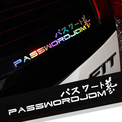 Password JDM Car Sticker ART Vinyl Reflective Decal Auto Highlight ...