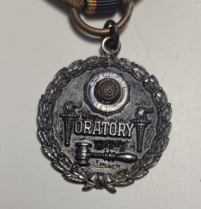 VINTAGE AMERICAN LEGION ORATORY VETERAN US MEDAL PIN | eBay