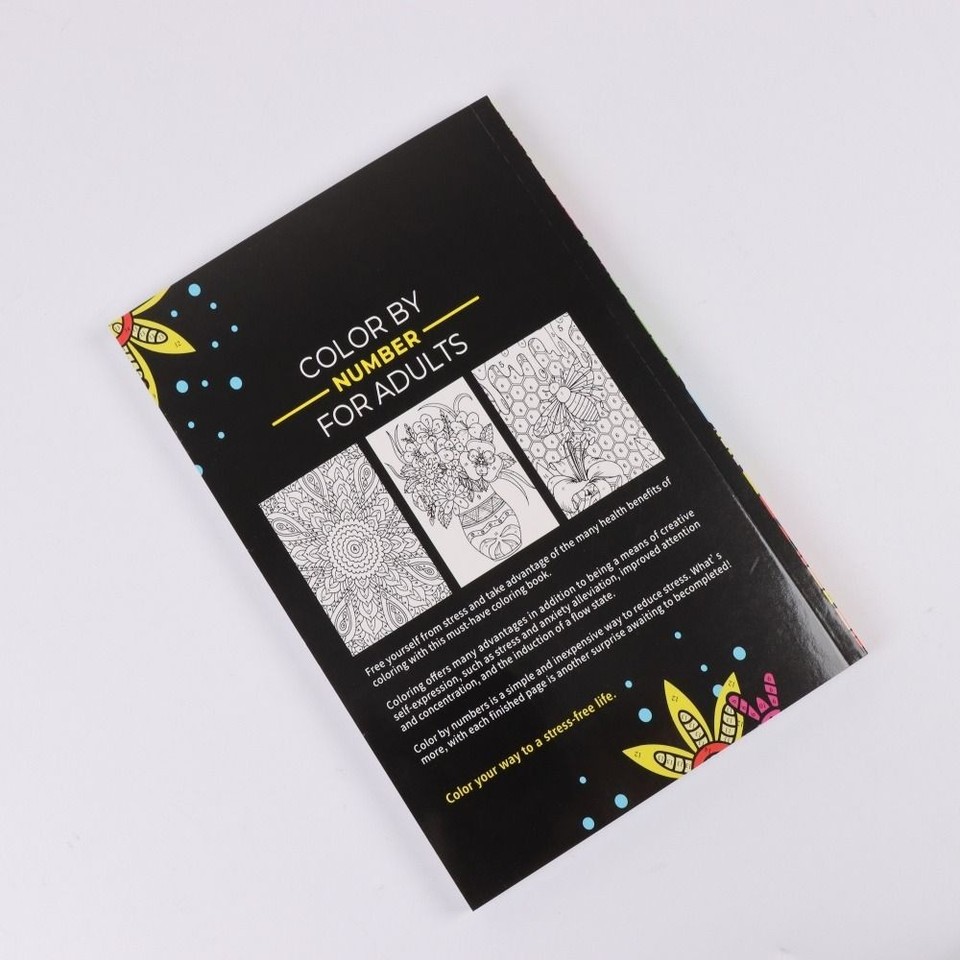 190 Pages Color By Number for Adult Drawing Painting Book Men Women ...