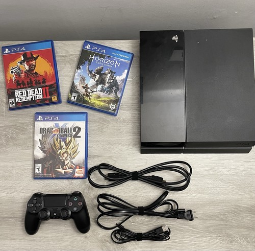 Sony Playstation 4 500GB Console PS4 w/ Controller, 3Games & Cords ...