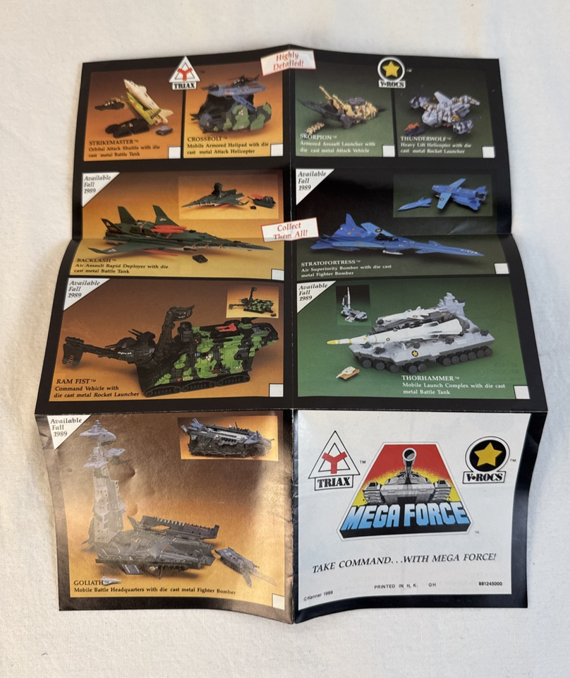 Vintage Kenner 1989 Mega Force V-Rocs STRATOFORTRESS Air Superiority ...