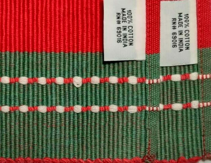Rectangle Red & Green Table Placemats Christmas Holiday Seasonal | eBay