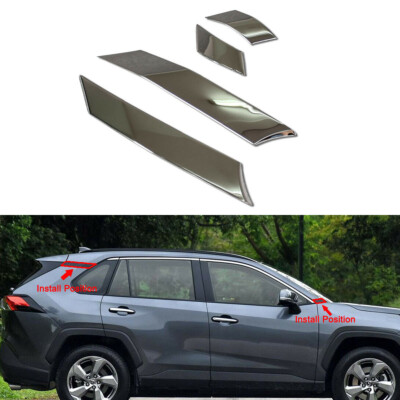 Pillar Posts Door Trim Window Cover Trim For Toyota RAV4 2019-2023 ...