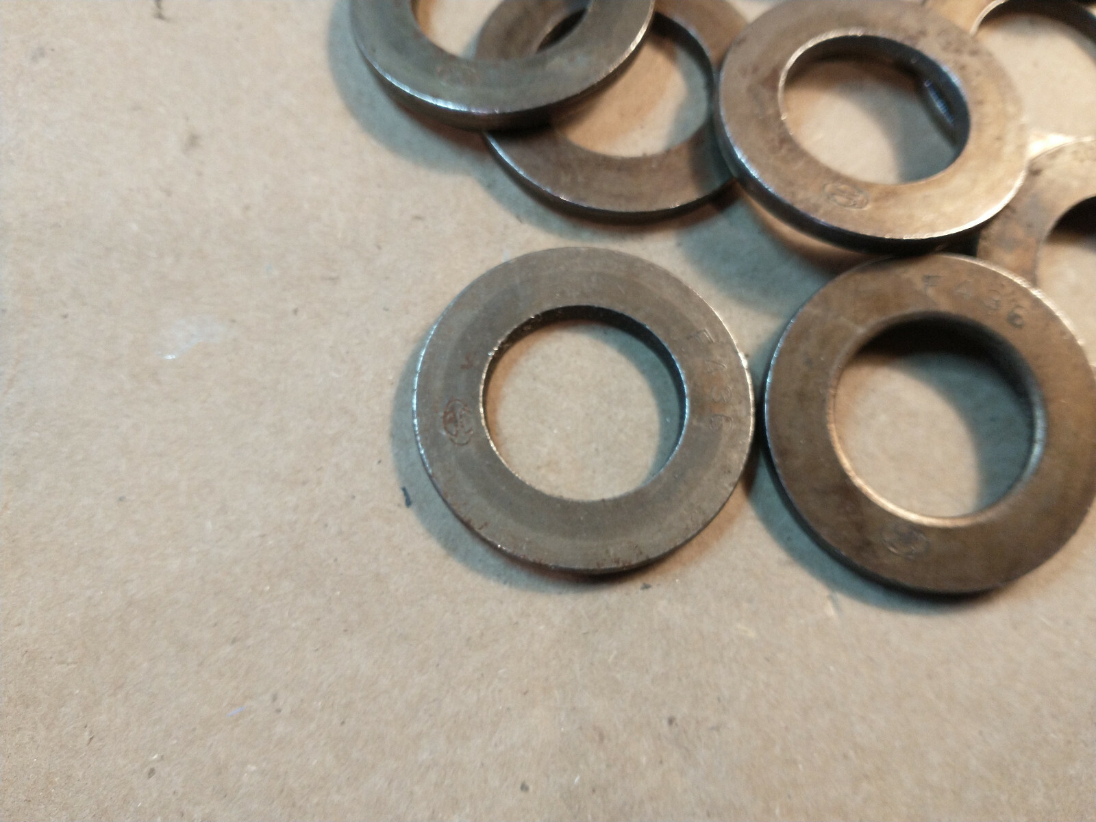 10, Black Oxide Flat washer for 5/8" Bolt, 21/32" ID x 1/8" x 1-3/8" OD ...