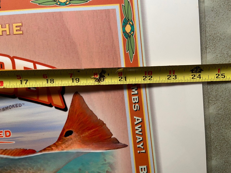 Florida Cigar Box Bull Redfish Fly Reel Fishing Salt Water Flat Poster ...