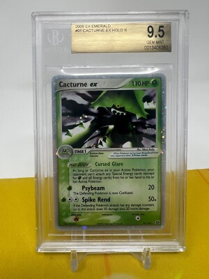 Pokemon TCG Beckett Graded 2005 emerald cacturne ex BGS 9.5 | eBay