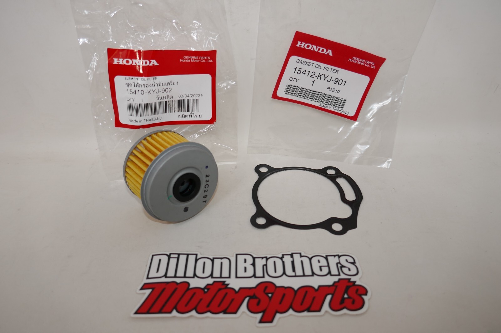 OEM Honda Oil Filter / w Gasket 15410-KYJ-902 / 15412-KYJ-901 CBR250 ...