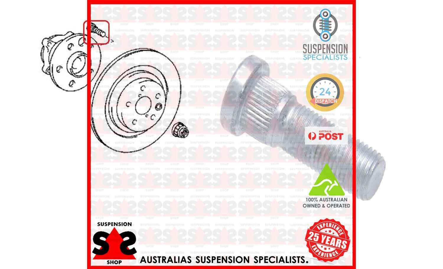 Wheel Stud Suit TOYOTA Land Cruiser 100 (_J1_) 4.5 i (FZJ105) LAND ...