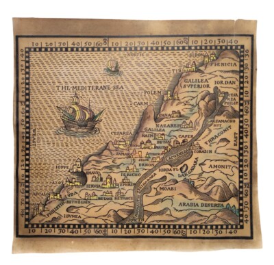 1580-1590 Original by Heinrich Bünting (1545–1606) "The Mediterane Sea ...