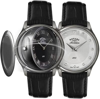 Rotary LS02970/10/07 Ladies Revelation Reversible Dial Leather Strap ...