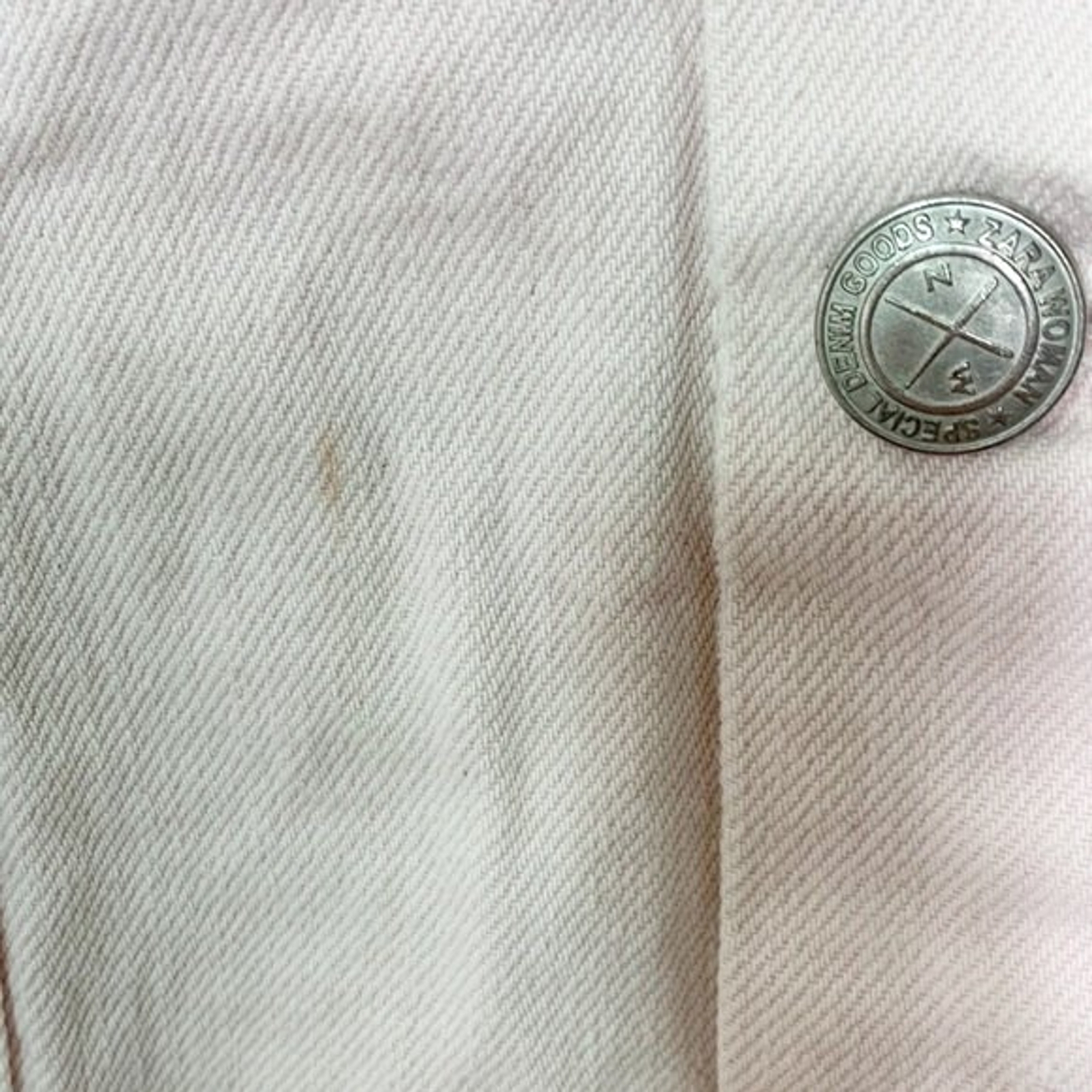 Zara Woman Distressed Light Pink Denim Jacket Women's… - Gem