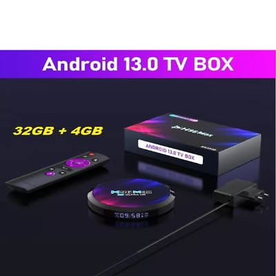 H96 Max 8K Ultra HD Smart TV Box Android 13.0 Remote Control 4GB+32GB ...