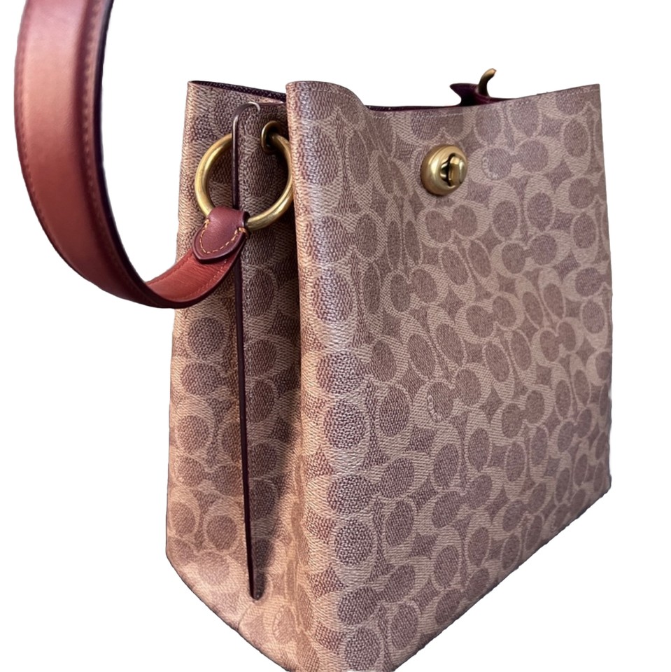 NWOT Coach Charlie Bucket Bag In Signature Canvas -Brass/Tan/Rust | eBay