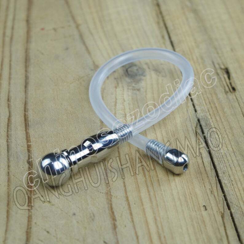 Silicone Male Tube Urethra Stretching Metal Dilator Plug Soft Tube ...