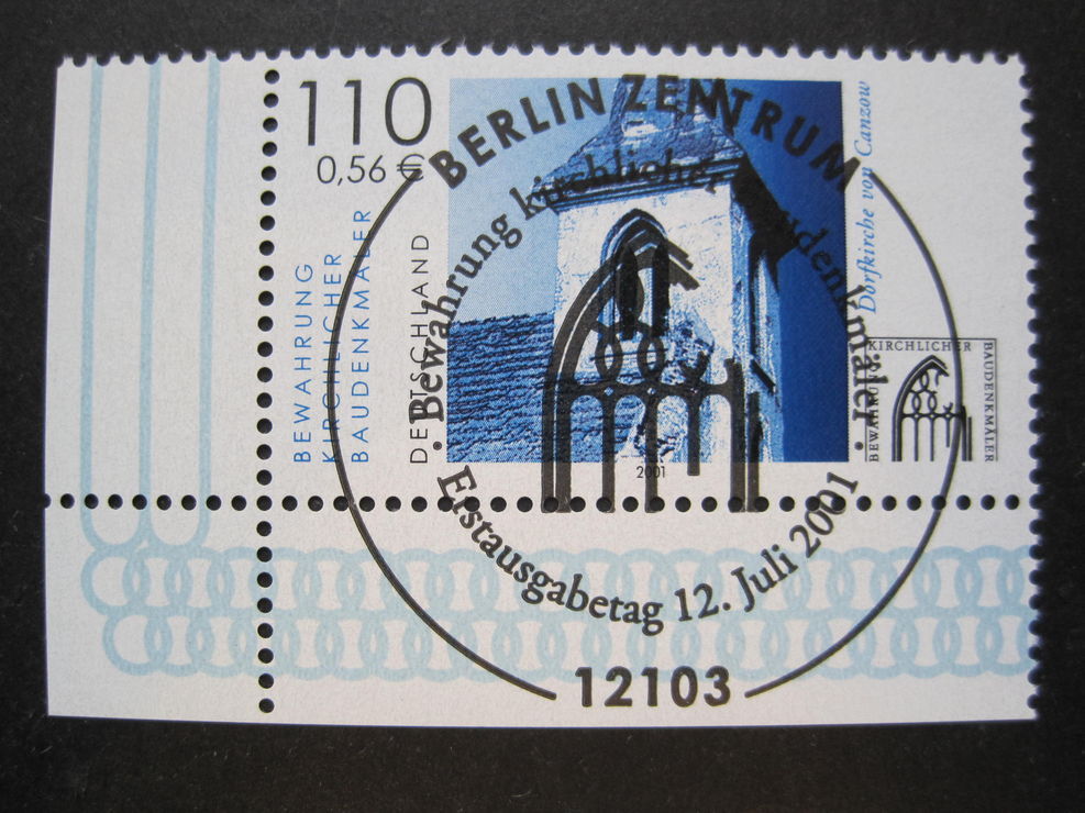 Federal Michel Number 2199 First Day Berlin Postmarked Corner Edge (R ...