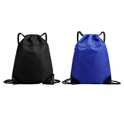 Drawstring Backpack Rucksack PE Bags Wear Resistant Lightweight ...