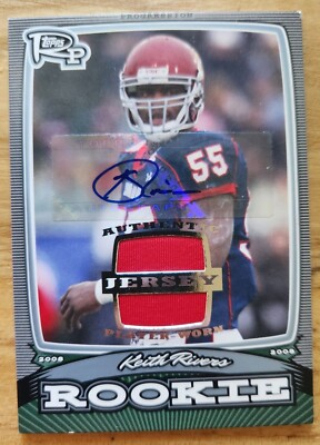 2008 Topps Rookie Progression KEITH RIVERS RC - Bengals Patch Relic ...