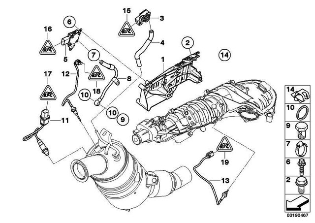BMW E91n 320d Agr-temperatursensor 13627811913 7811913 online kaufen | eBay