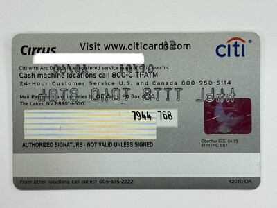 6 Digits Citi Credit Card
