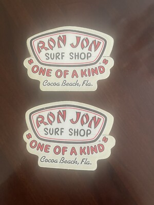 Ron Jon Surf Shop Cocoa Beach Fla. Set of 2 “One Of A Kind” Decals ...