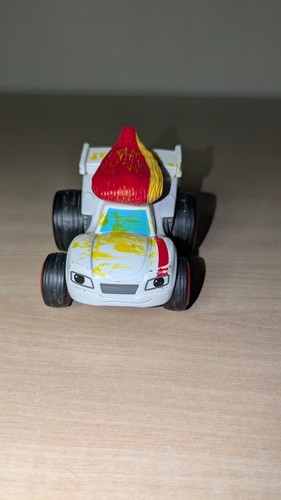 Blaze And The Monster Machines Speedrick White Diecast Race Car Mattel ...
