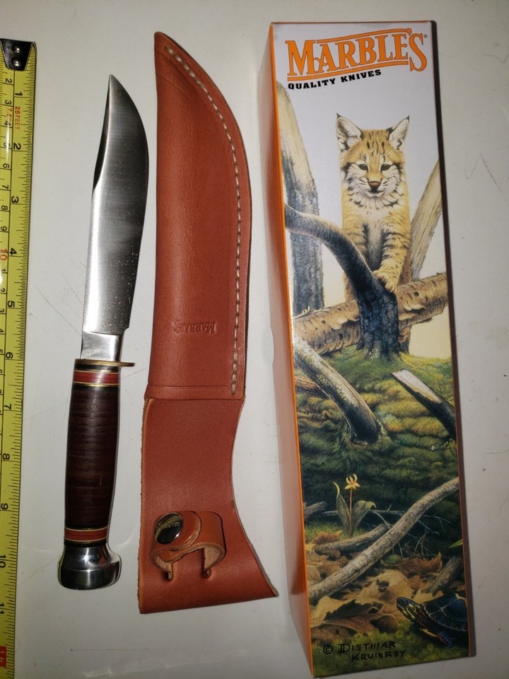 Marbles Expert 2 Hunting Knife Leather And Aluminum. | eBay