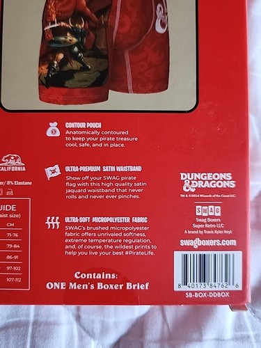 Swag Dungeons & Dragons Boxer Brief - Small. 29-30 Inch Waist. New. | eBay