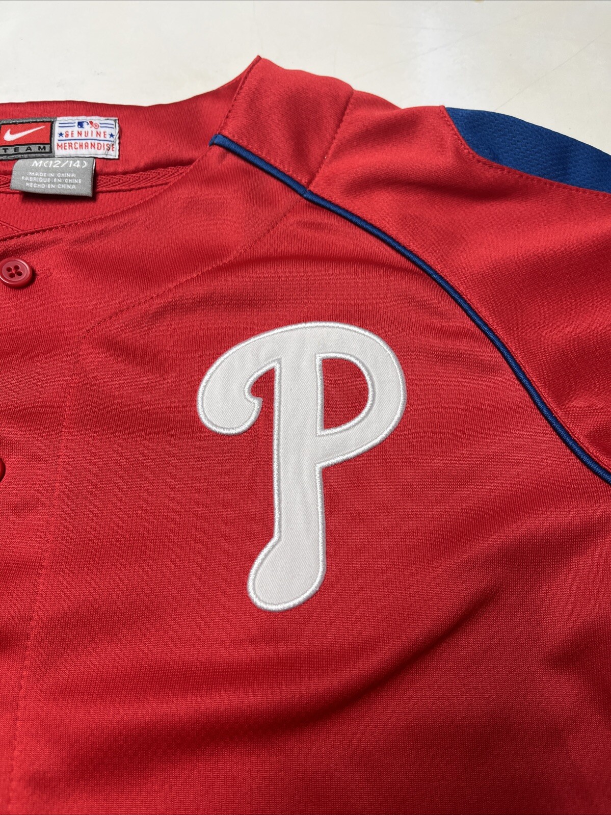 VTG Nike Philadelphia Phillies Chase Utley #26 Red Jersey Youth Size M ...
