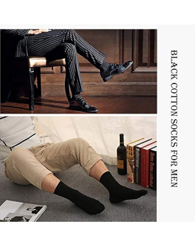 5pr Ait fish Men's 100% Cotton Crew Socks for All-season | eBay