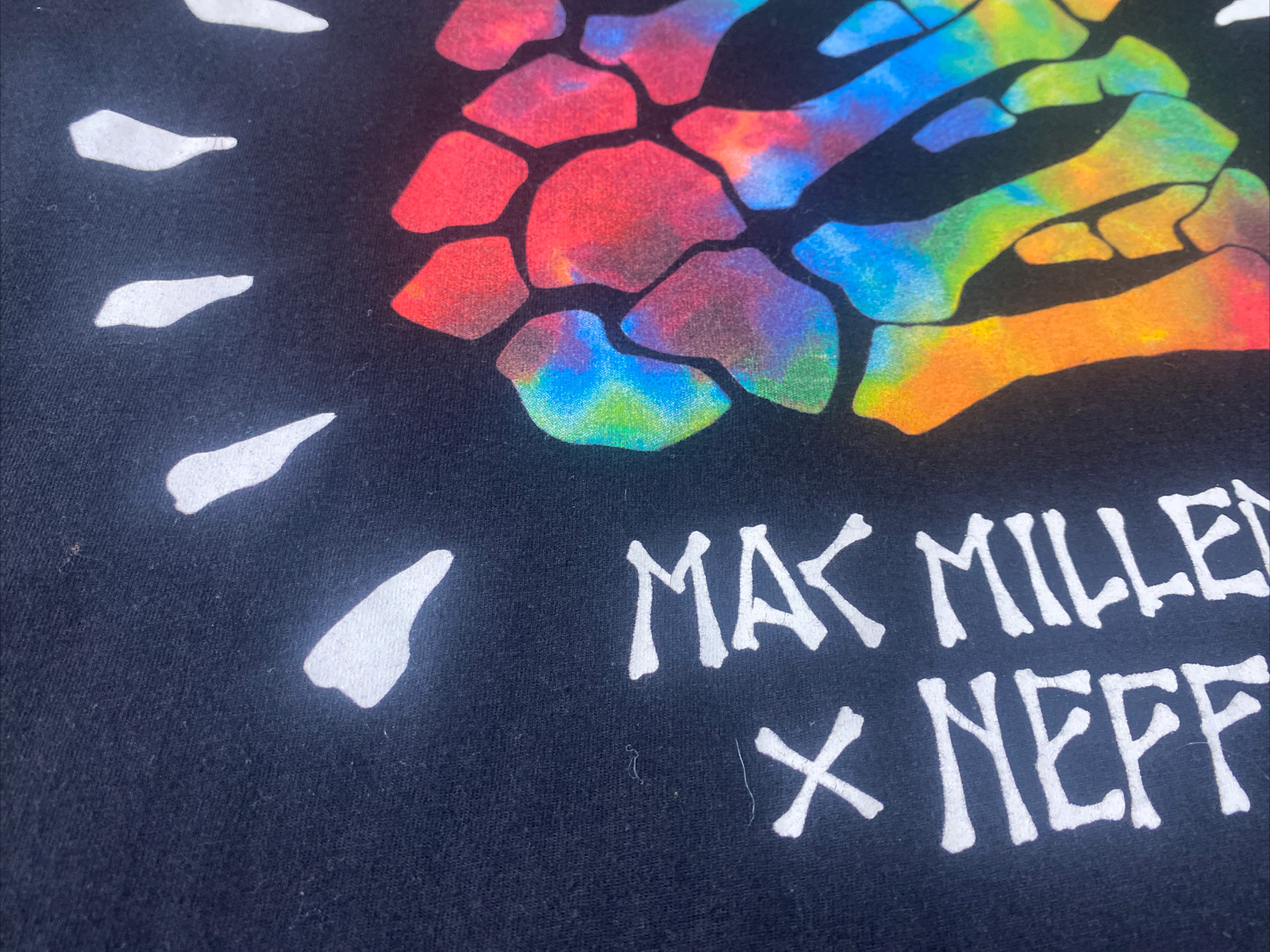 Mac Miller x Neff Skeleton Hand Thumbs Up Black Graph… - Gem