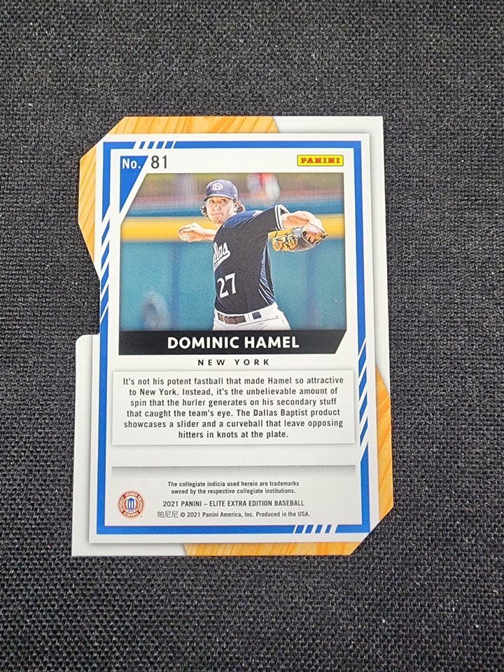 2021 Elite Extra Edition Blue Aspirations Die-Cut Dominic Hamel 42/73 ...