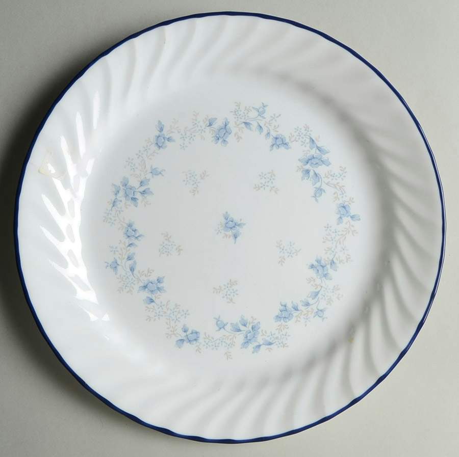 Corning Blue Fleur Dinner Plate 87639 | eBay