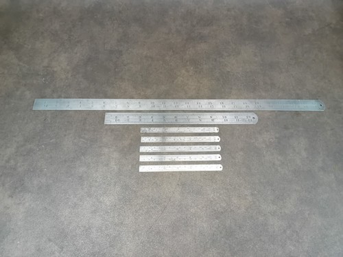 Job Lot of 7 Rabone Engineering Engineers Metal Rules Rulers 6" 12" 24 ...