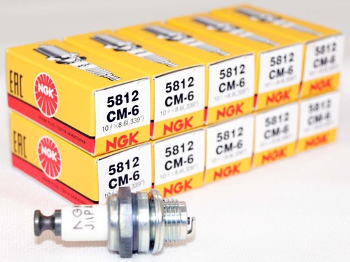10 Pack Genuine NGK 5812 Nickel Spark Plug CM6 for Generators Homelite ...