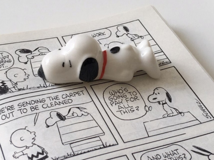 2x Peanuts Snoopy SPOON REST Chopstick REST Ceramic [2 pc Set ] + TRACK ...