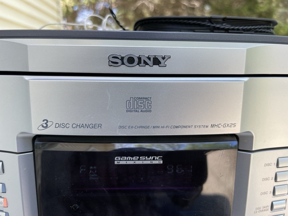 Sony MHC-GX25 Mini Hi-Fi Component Stereo System 3 CD Changer Cassette ...