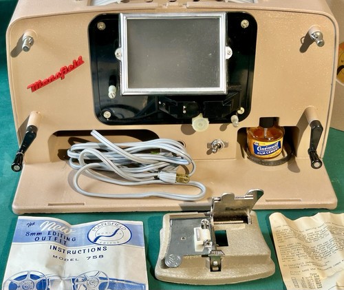 Vtg Mansfield Monitor Editor Model 758 w Splicer 8 mm Film Works ...