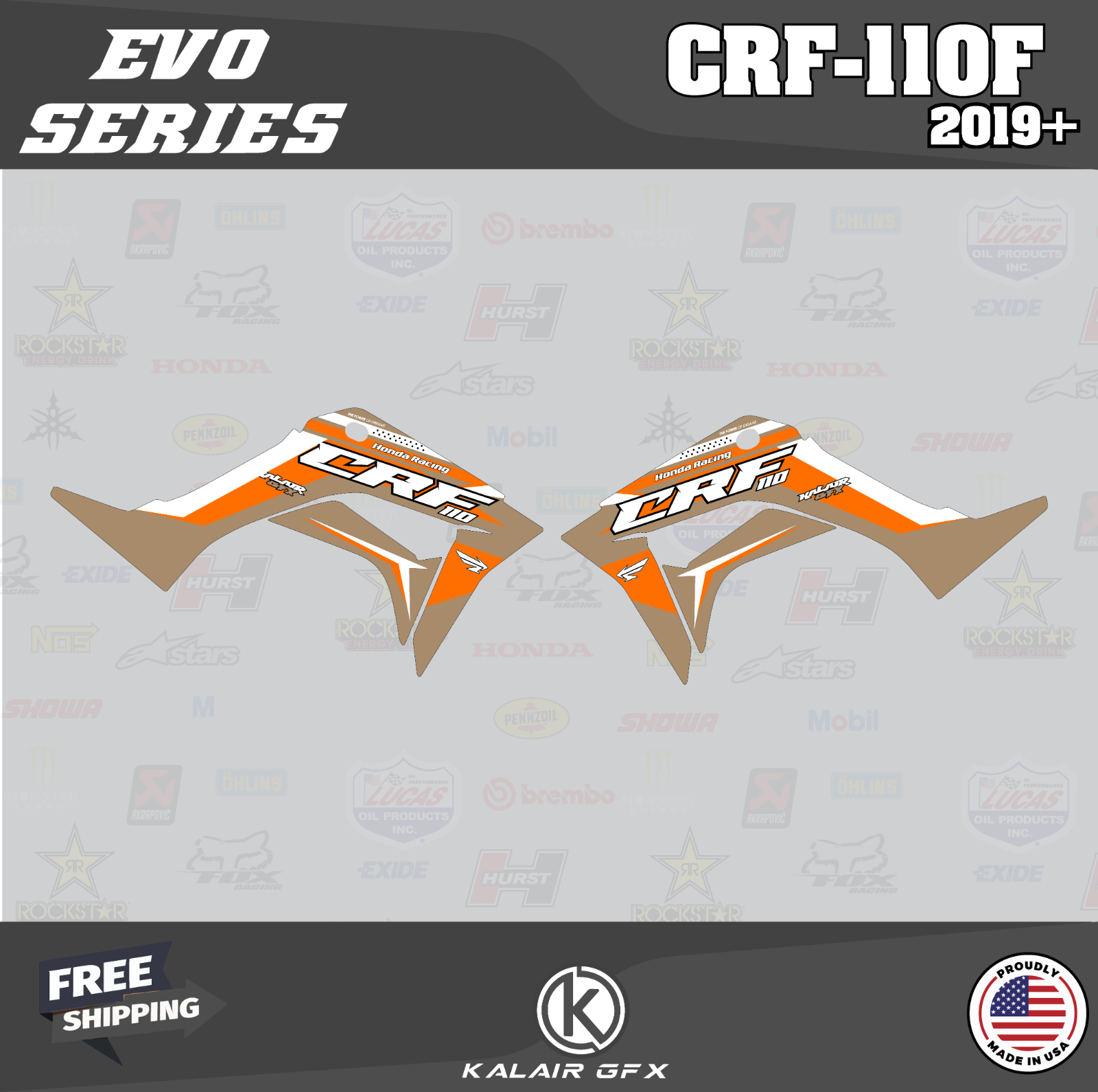 Graphics Kit for HONDA CRF110F CRF110 2019 2020 2021 2022 2023 EVO ...