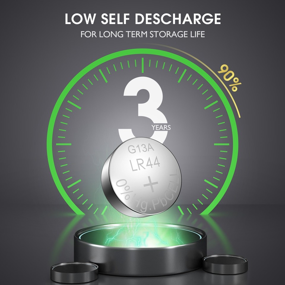 40x LR44 Button Cell 1.5V Alkaline Battery SR44 AG13 357 L1154 Watch ...