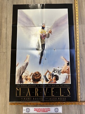 Vintage Marvel Comic Store Display Poster Marvel Kurt Busiek Alex Ross ...