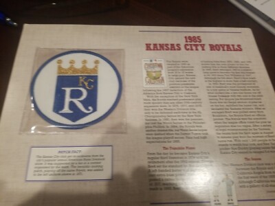 1985 Kansas city royals patch mlb baseball cooperstown collection kc | eBay