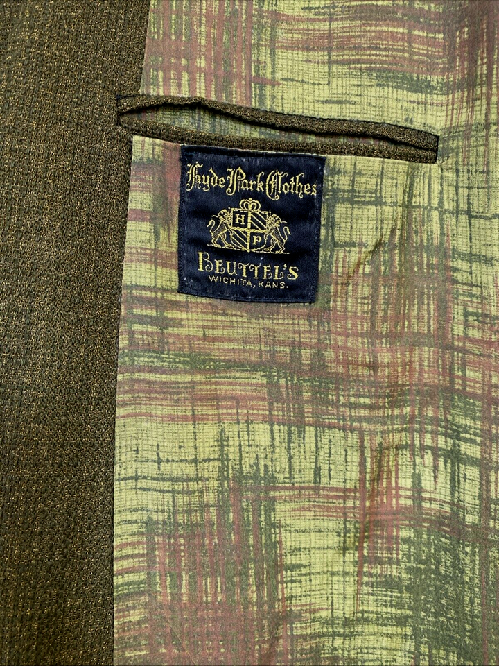 Vtg Atomic Fleck 50s 60s Mod Green Hollywood Sport Coat Blazer ...