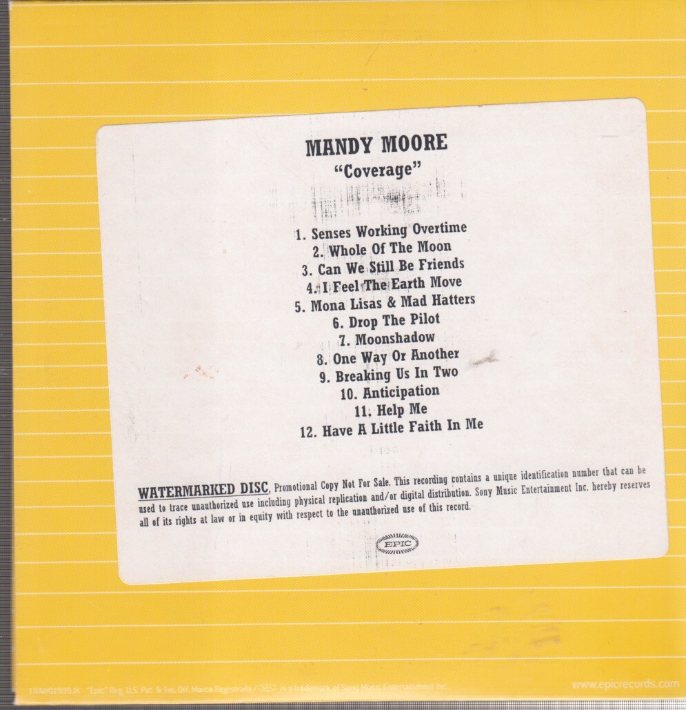 mandy moore coverage cd promo | eBay